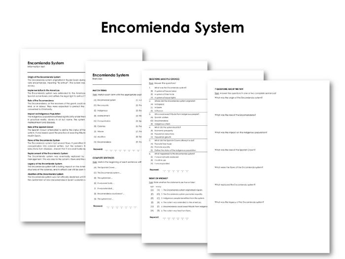 Encomienda System | Teaching Resources