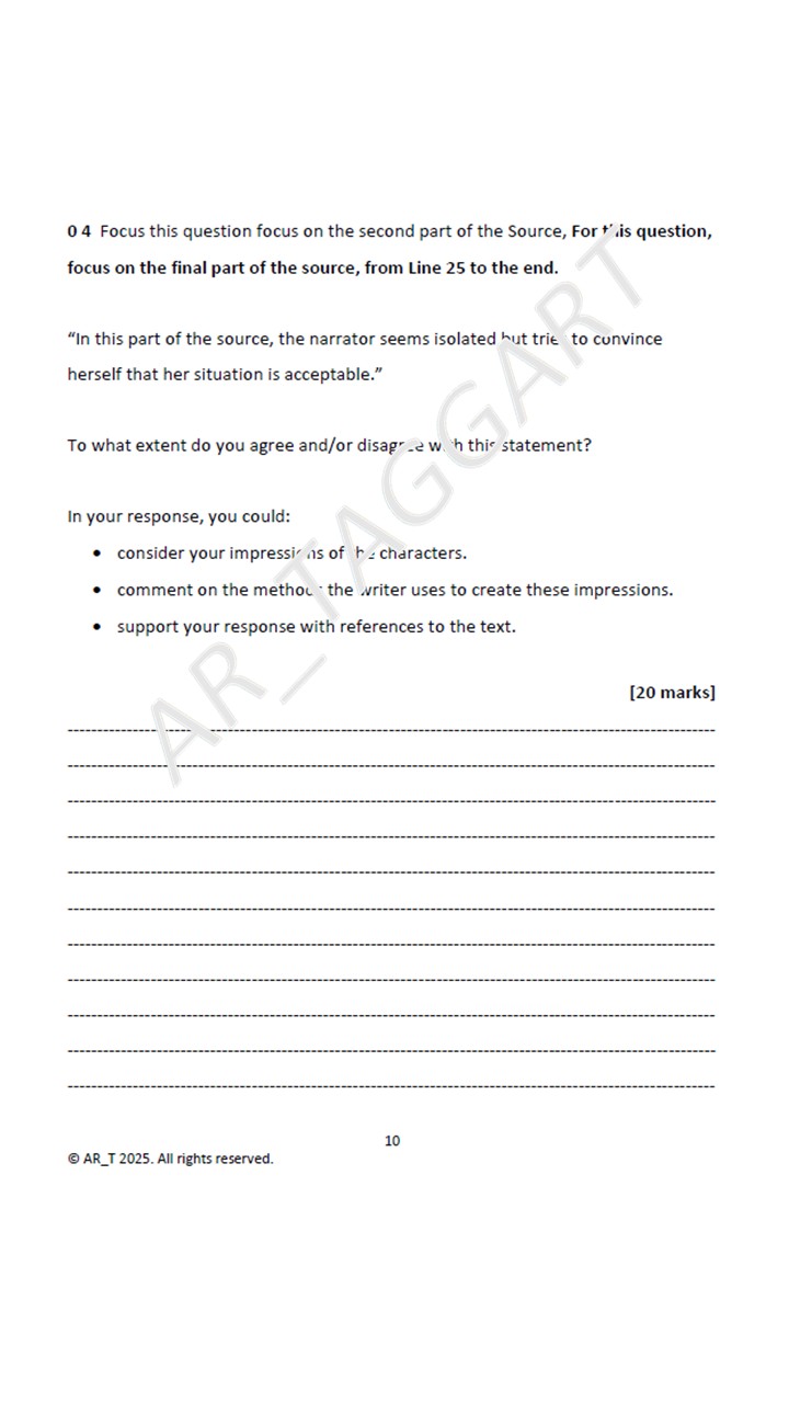 GILMAN ( 1st extract) Paper 1 | 2026 FULL MOCK | Q4 PLAN | Teaching ...