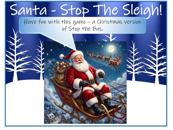 Stop The Sleigh Christmas Game | Teaching Resources