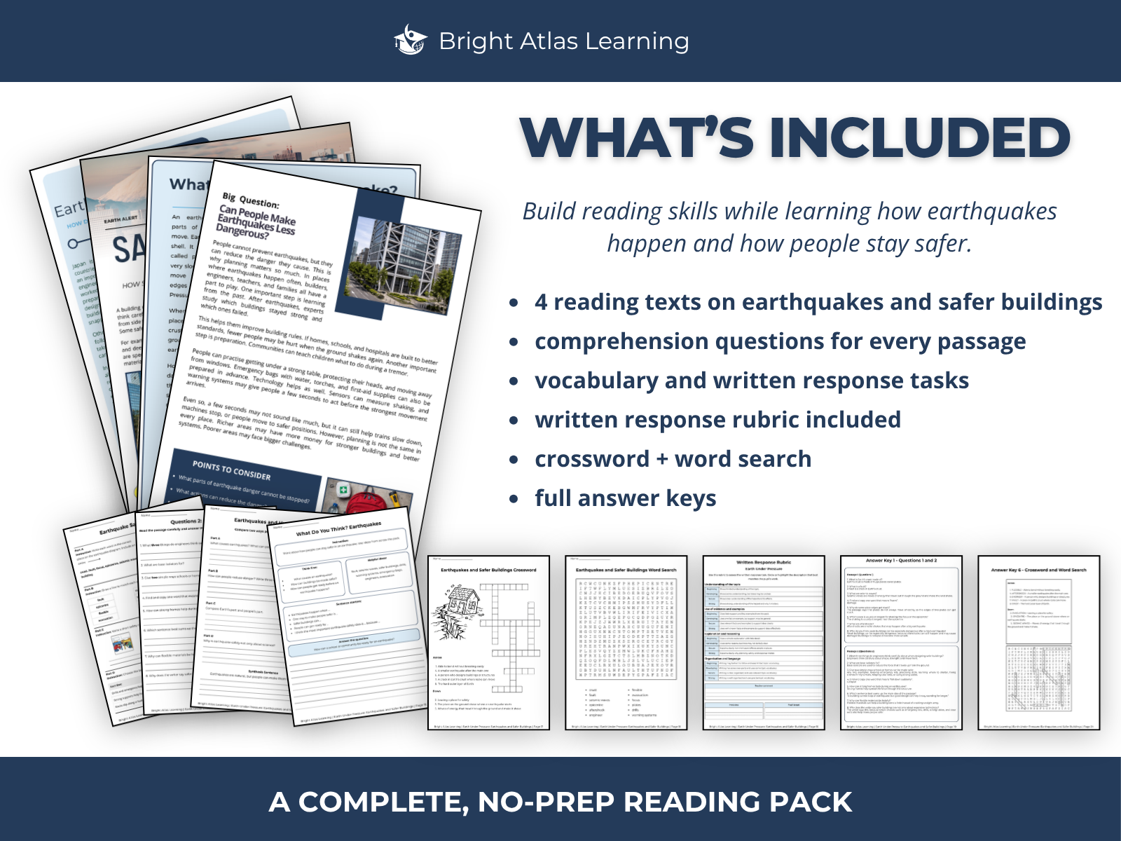 Earthquakes Reading Comprehension | KS2 Years 4 & 5 | Teaching Resources
