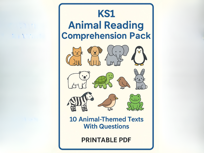 KS1 Animal Reading Comprehension Pack | Teaching Resources