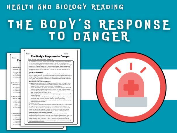 The Body’s Response to Danger - Health Reading Worksheet | Teaching ...