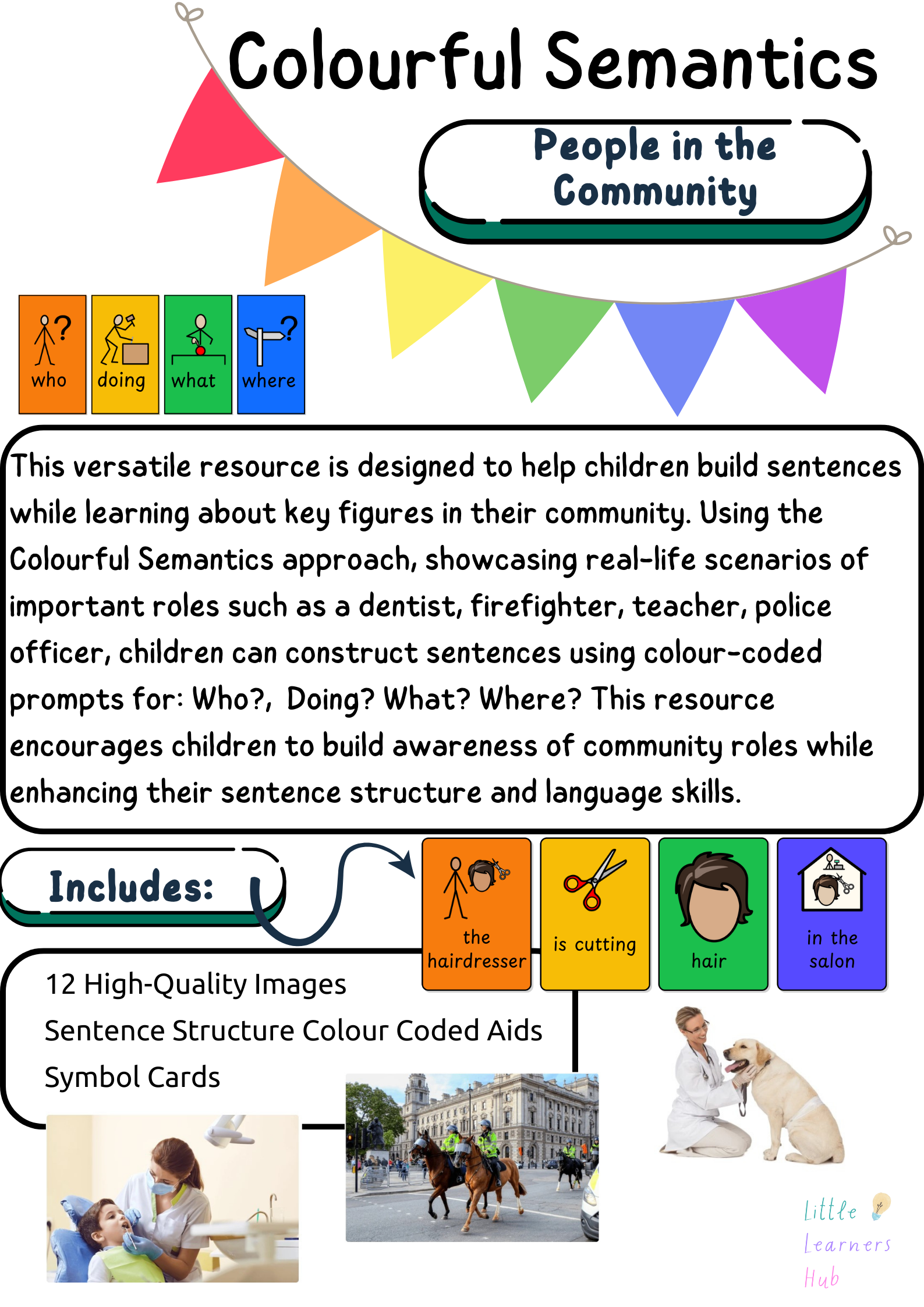 Colourful Semantics People in the Community | Teaching Resources