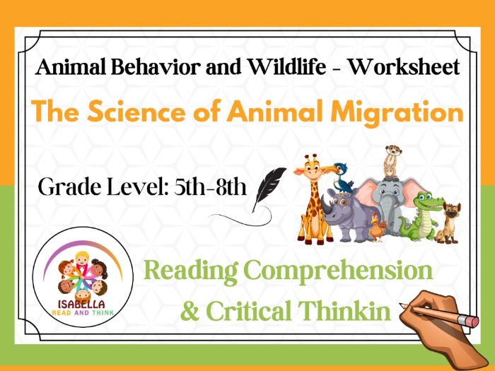 The Science of Animal Migration: Reading Comprehension Passages ...