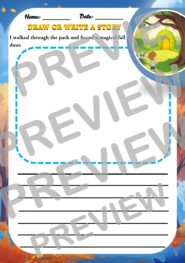 Fall Autumn Story Starters Writing Prompts for EYFS / Nursery ...