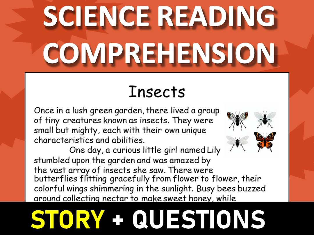 Insects Reading Science Story Comprehension Questions Worksheet ...