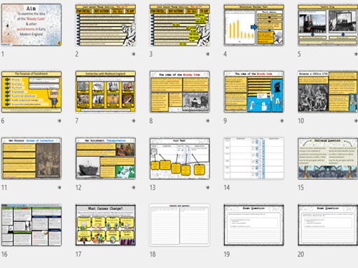 GCSE History Edexcel: Crime & Punishment Unit 2 Bundle Early Modern ...