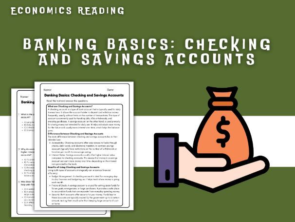 Banking Basics_ Checking and Savings Accounts - Economics Reading ...