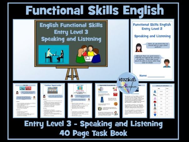 English Functional Skills Entry Level 3 Speaking And Listening 