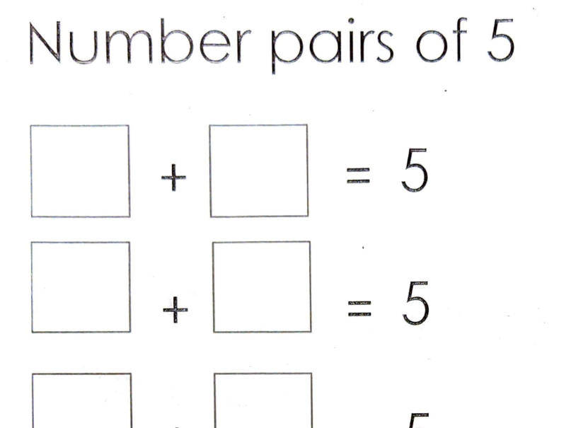 Number Pairs Of 5 Number Bond Sentences Teaching Resources Number Pairs Of 5 Number Bond Sentences Teaching Resources