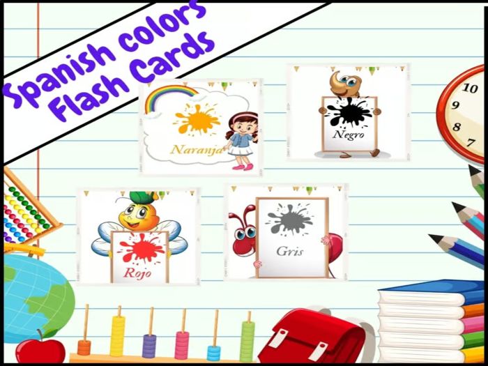 Beginner spanish Colors worksheets, activities /flashcards/Printable ...