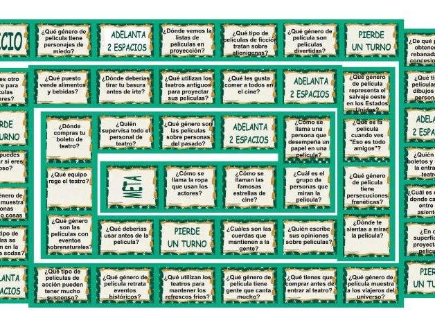 Movie Things and Genres Spanish 4 Worksheet-2 Game-1 Exam Bundle ...