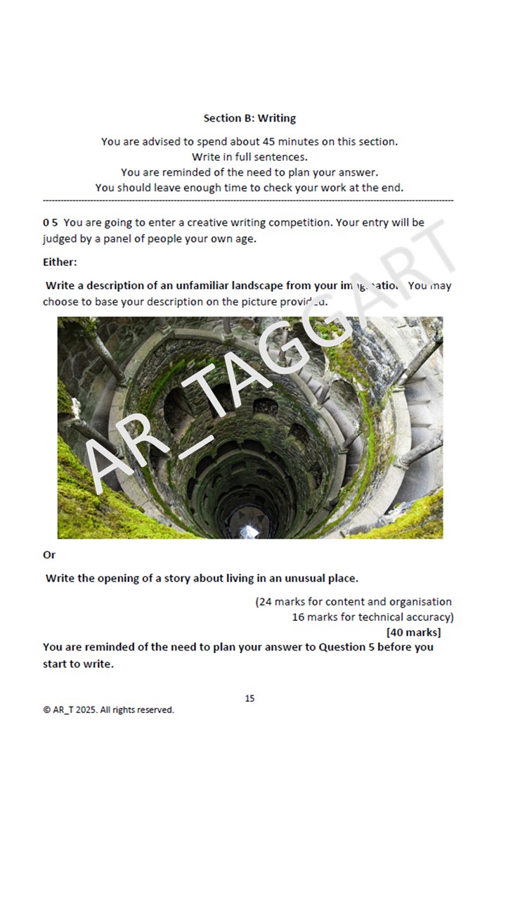 One AQA 2026 English Language Paper 1 Mock | Models (Fit) | Teaching ...