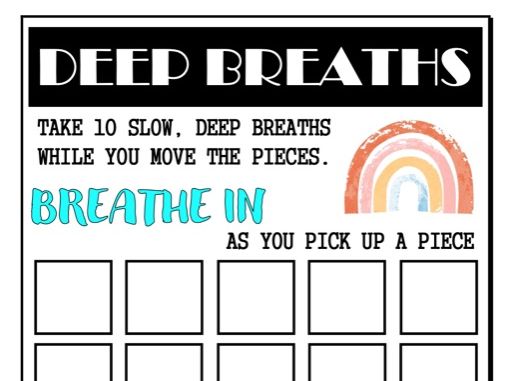 Mental Health Deep Breaths Calming Sheet | Teaching Resources