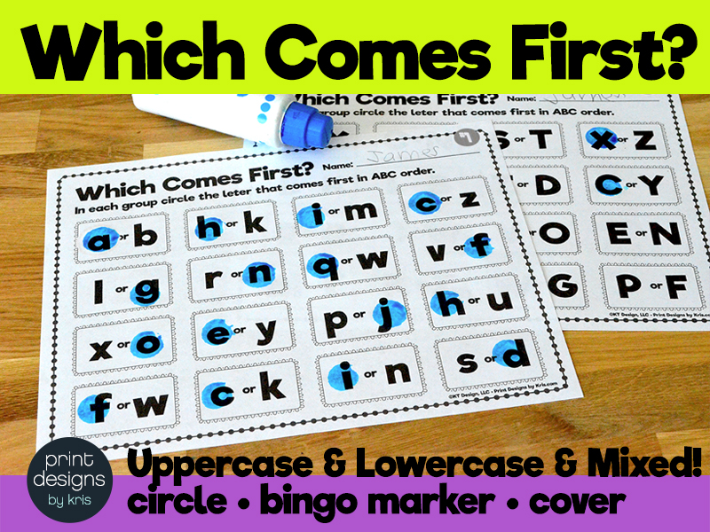 Which Comes First My First Alphabetical Order Activity Teaching Which Comes First My First Alphabetical Order Activity Teaching