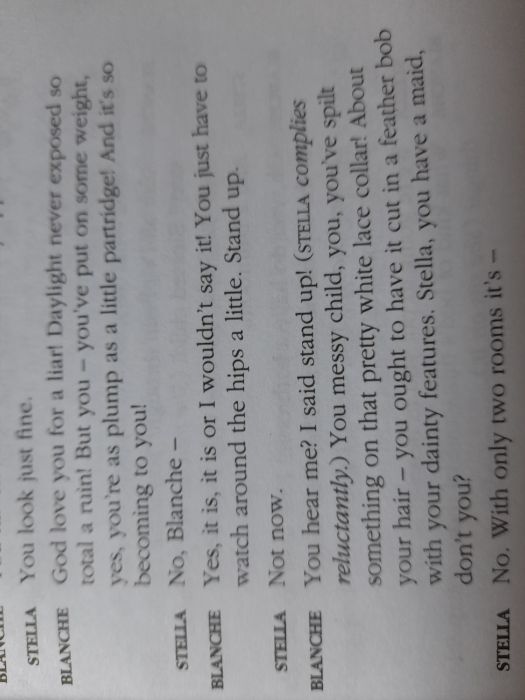 A Streetcar Named Desire: a study of Blanche and Stanley - to what ...