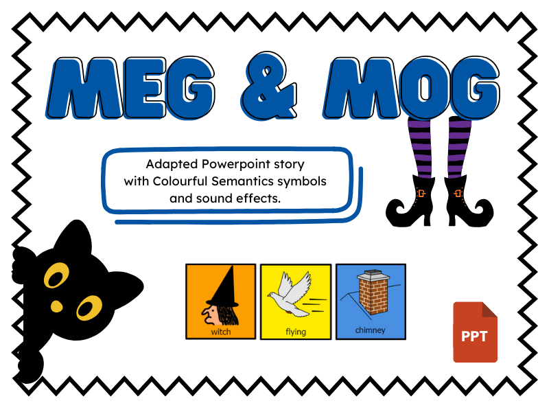 Meg & Mog Story With Colourful Semantics Symbols | Teaching Resources
