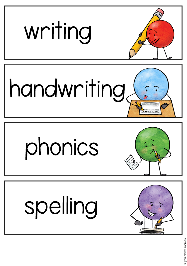 DOT DUDES Visual Timetable Editable Rectangular Cards | Teaching Resources