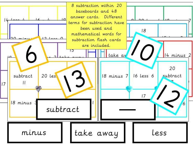 Subtraction Language within 20 | Teaching Resources Subtraction Language within 20 | Teaching Resources