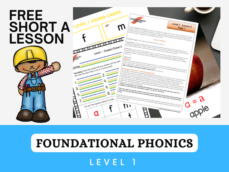 Free Phonics Lesson | Short a | Teaching Resources