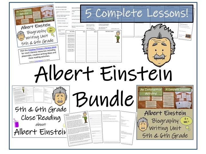 UKS2 Literacy - Albert Einstein Reading Comprehension & Biography ...
