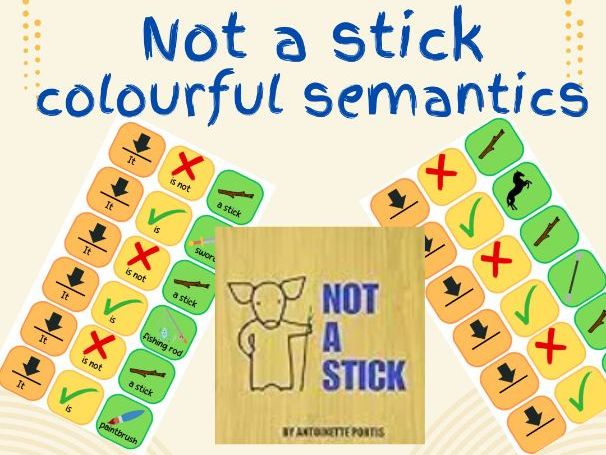 Not a stick- colourful semantics- build a sentence | Teaching Resources