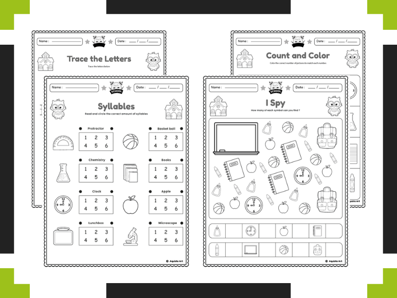Back to School NO PREP Activity Packet : Math and Literacy for ...