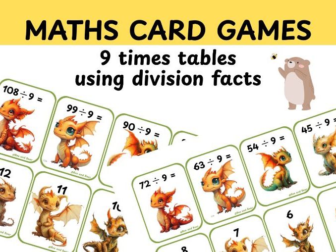 Times table division card game bundle | Teaching Resources