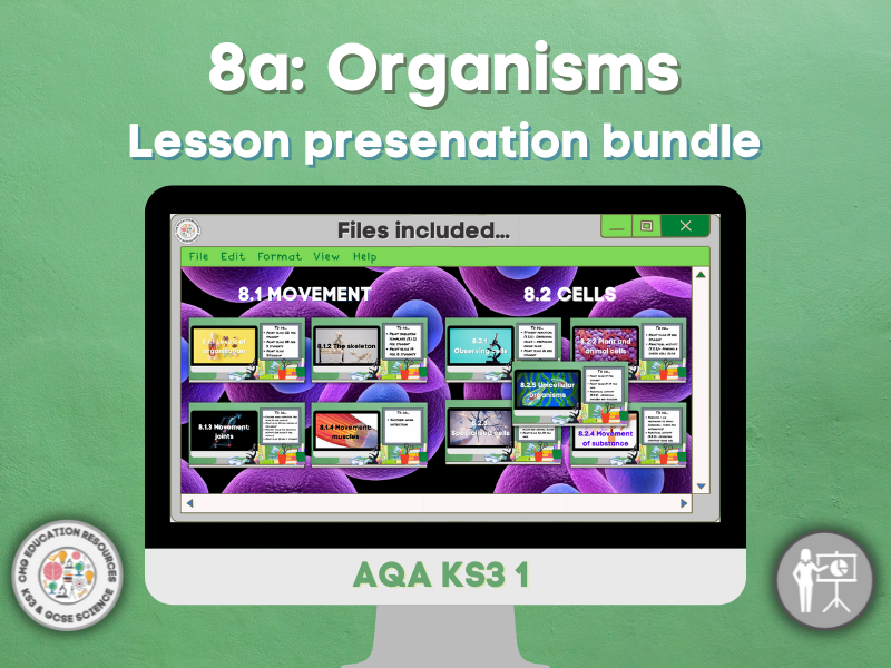 8a Organisms: Presentation bundle (AQA KS3 1) | Teaching Resources