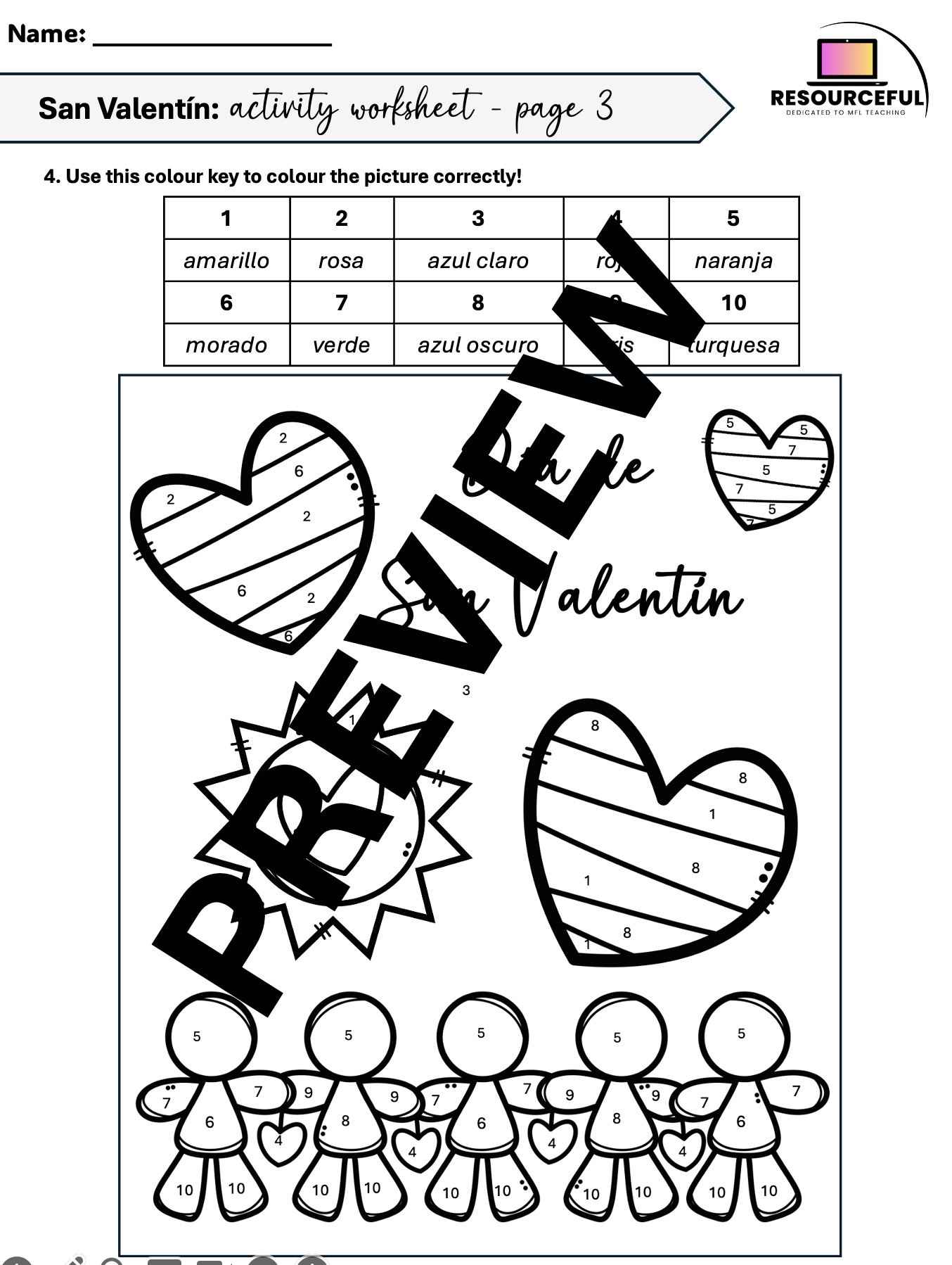 Spanish Valentines Day / Dia de San Valentin Easy KS3 Activity ...