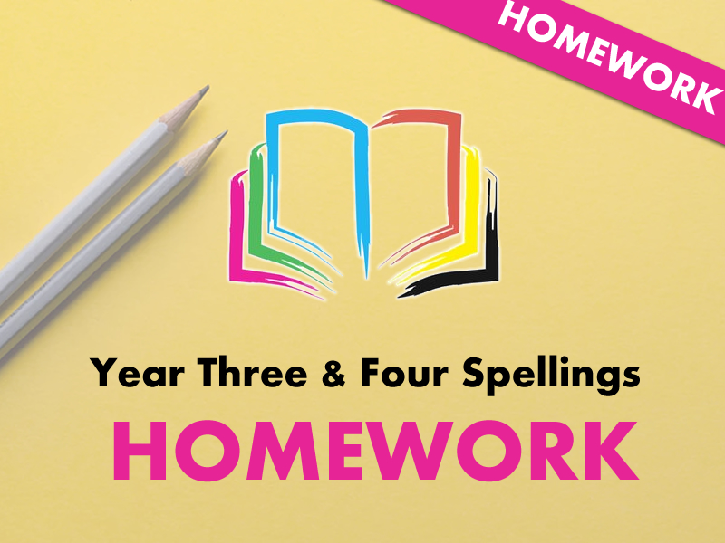 Year 3 4 Spelling List Homework Teaching Resources Year 3 4 Spelling List Homework Teaching Resources