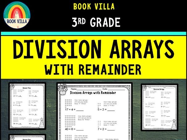 Division Arrays with Remainders Worksheets | 3rd & 4th Grade Math ...