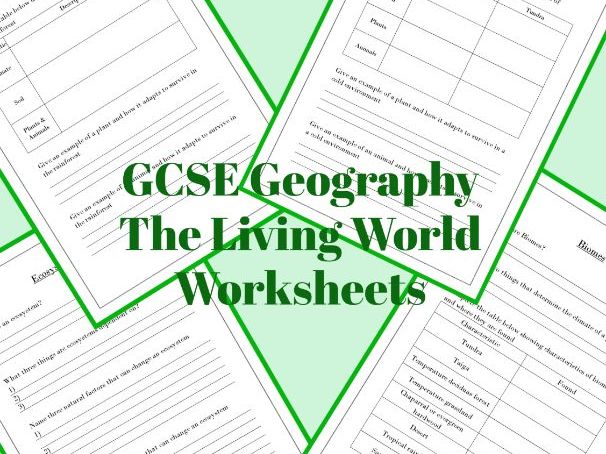 GCSE Geography Living with the Physical World Worksheets Bundle ...