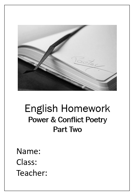 Power & Conflict Poetry Part Two | Teaching Resources