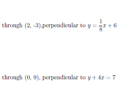 Equation of a line parallel or perpendicular to another line worksheets ...