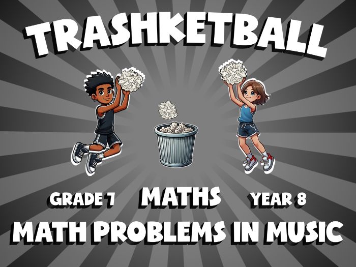 Math Problems in Music TRASHKETBALL Maths Game | No-Prep Year 8 Review ...