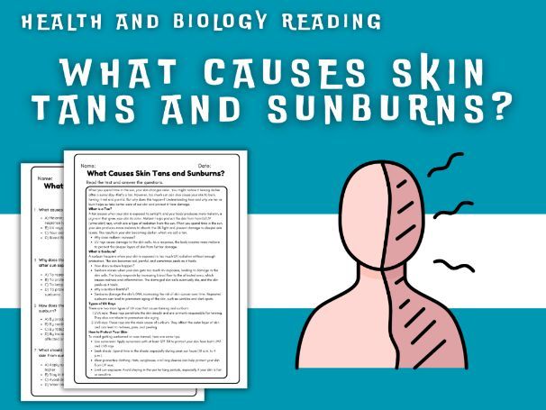 What Causes Skin Tans and Sunburns - Health Reading Worksheet ...