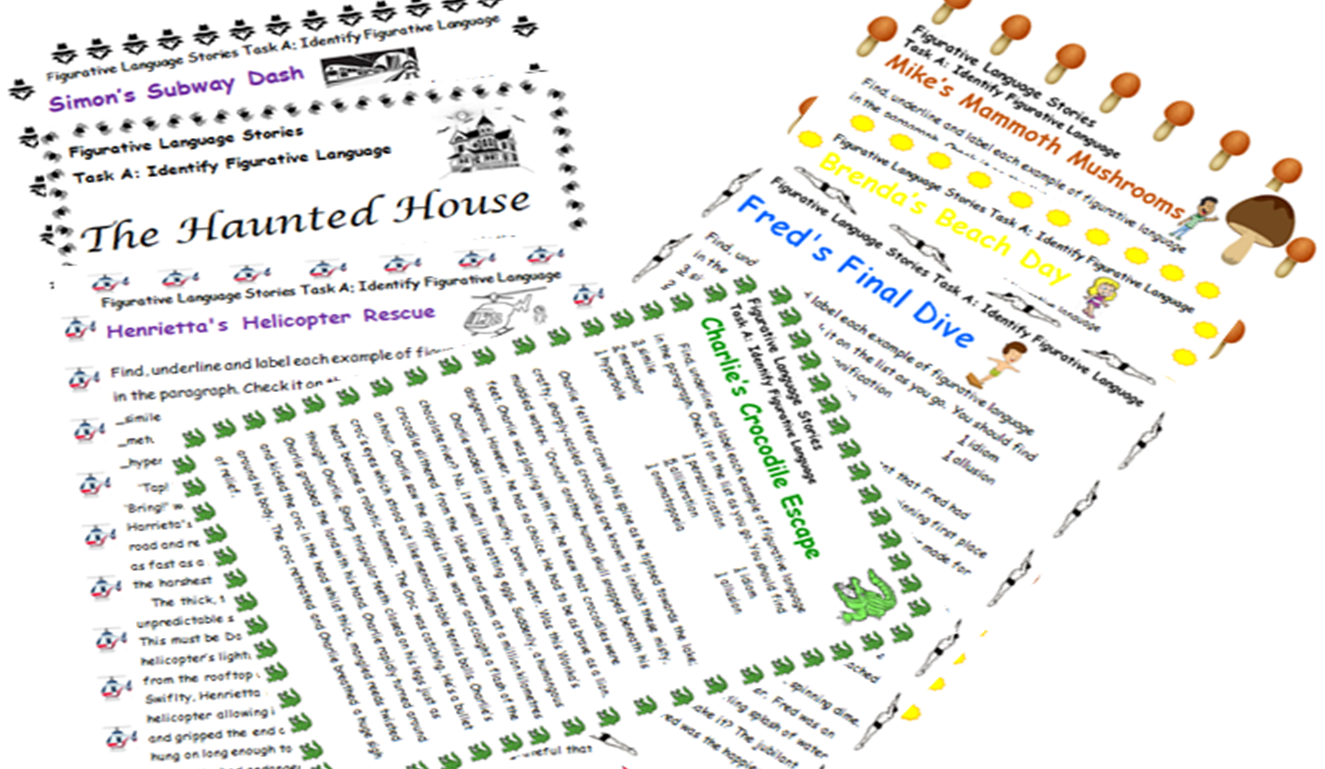 7 Fantastic Figurative Language Stories ~ Close Reading for school ...