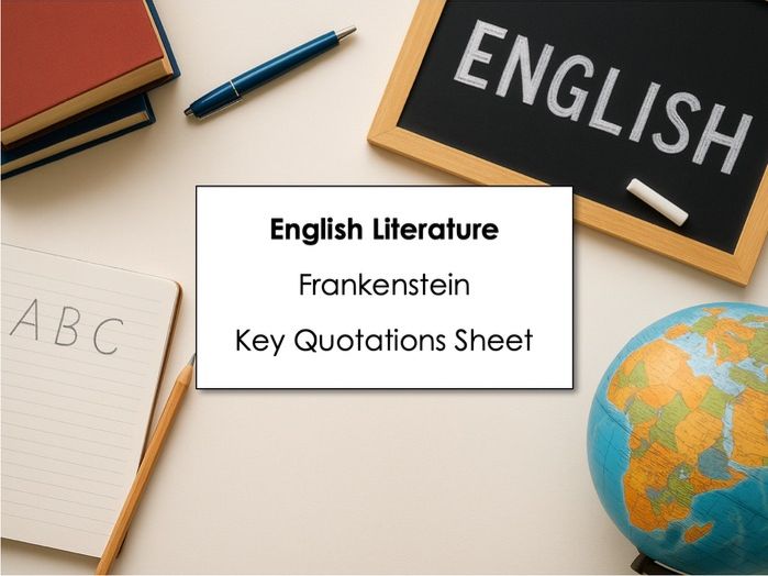 Frankenstein Key Quotations Sheet - GCSE / A Level English | Teaching ...