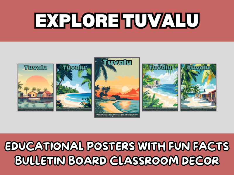Explore Tuvalu – Educational Posters with Fun Facts | Bulletin Board ...