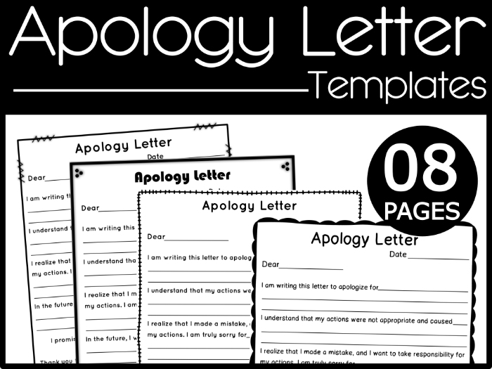 Student Apology Letter Template Pack | Reflective Behaviour Notes for ...