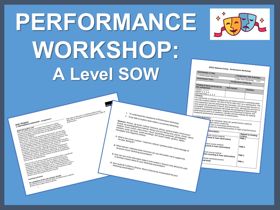 A Level Drama/Theatre Studies SOW: Extensive resource pack | Teaching ...