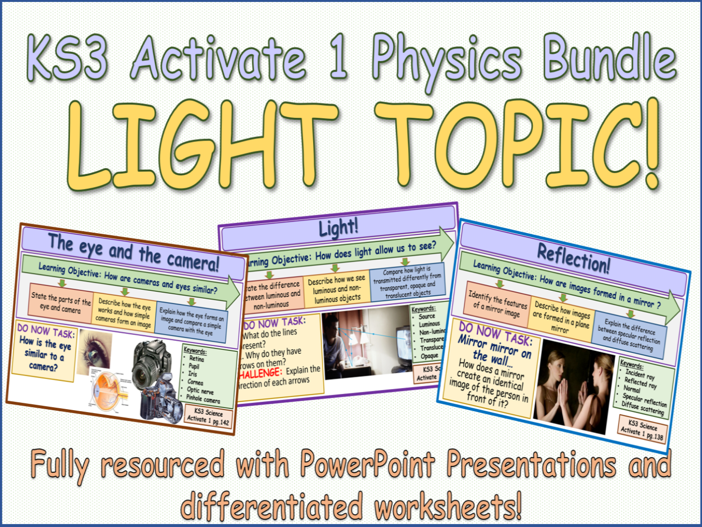 Light Activate 1 KS3 Science bundle | Teaching Resources