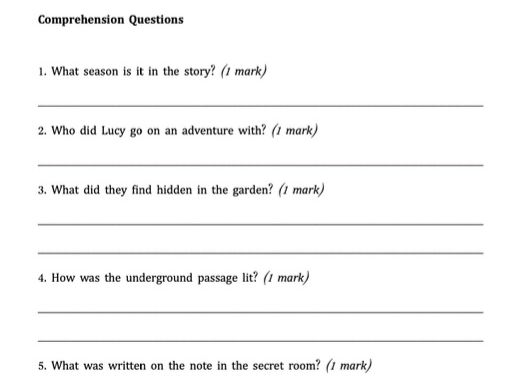 7 Plus English Practice Paper | Teaching Resources