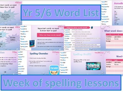 Spelling Lessons Years 5/6 Whole Term 5 | Teaching Resources
