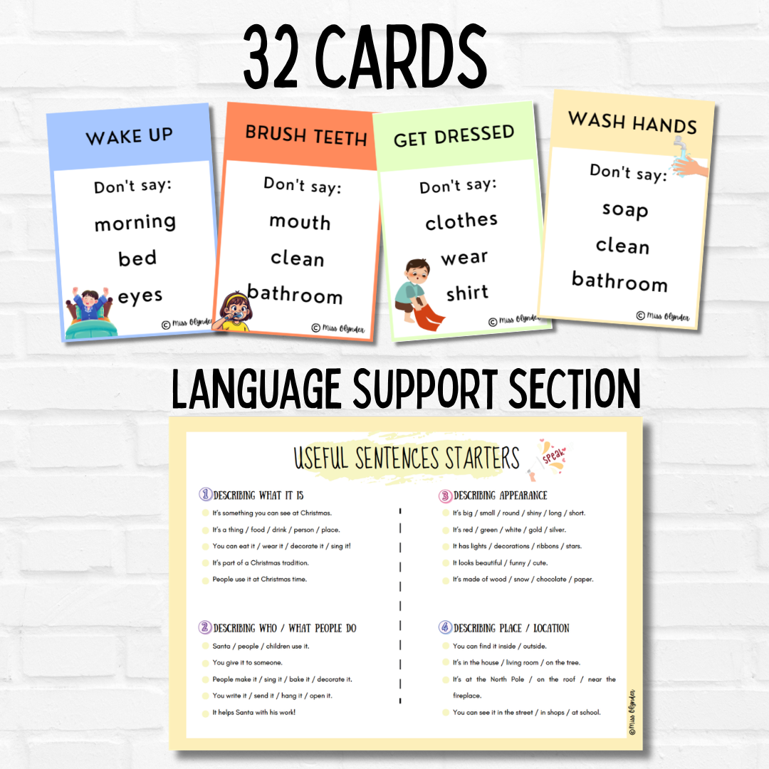 Daily Routines Taboo Game – ESL Speaking Activity | Vocabulary Game ...