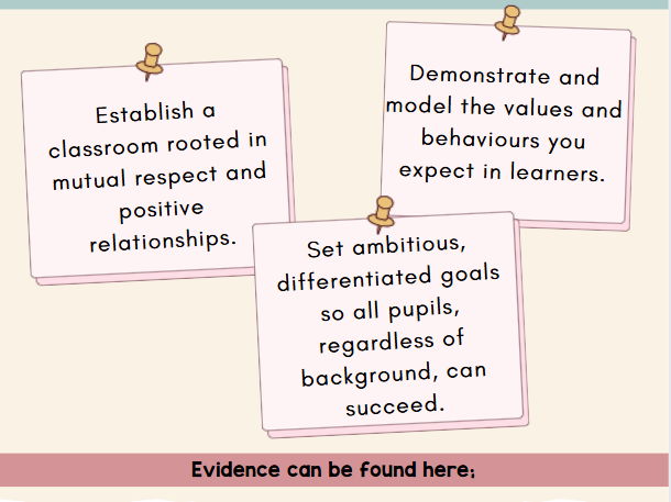 Teaching Standards - Headings, descriptors and evidence checklists ...