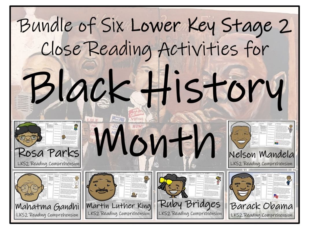 LKS2 History - Black History Month Bundle of Reading Comprehensions ...