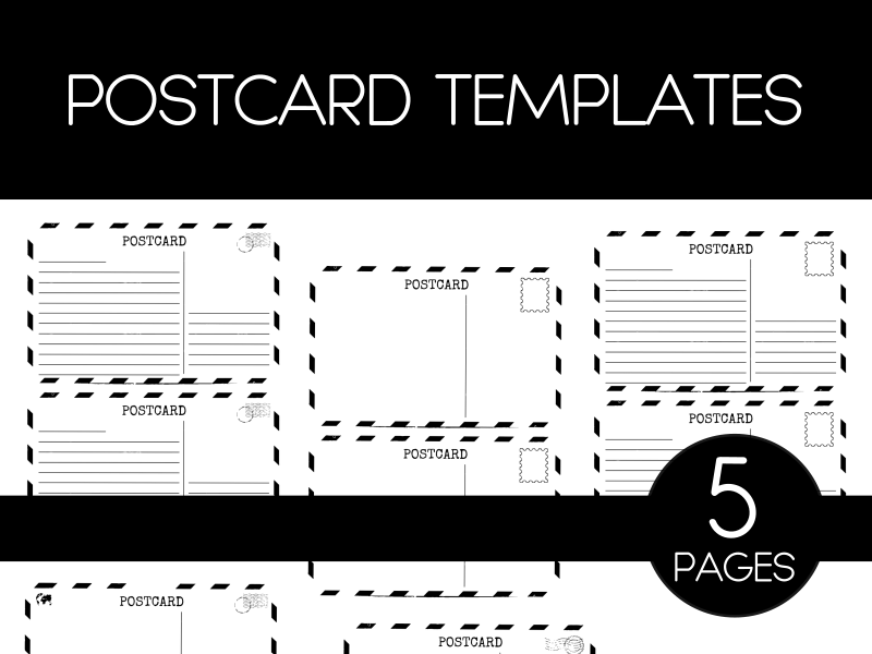 Printable Postcard Templates For Teaching
