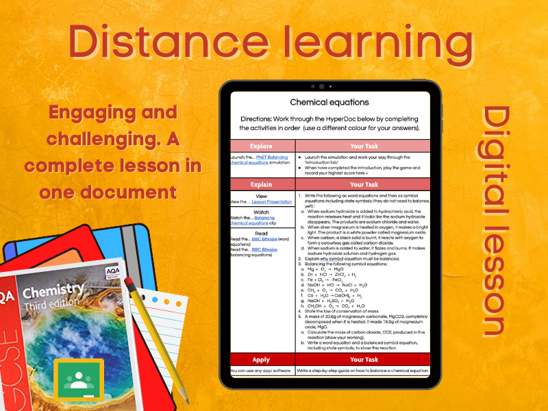 C1 Atomic structure- Distance learning bundle (AQA GCSE Chem ...